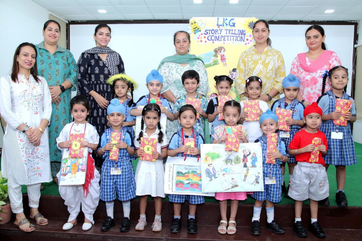 'No Bag Day', a Storytelling Competition was held for LKG and UKG ...